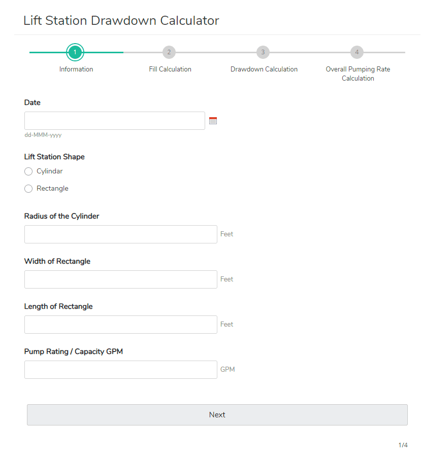 Lift Station Pump Calibration | Calibrations & Controls